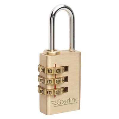 Sterling Premium Combination Solid Brass Security Padlock│Steel Shackle ...