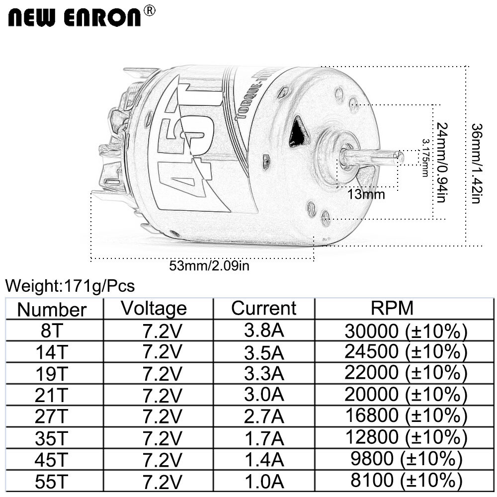 Tamiya 540 Motor Dimensions And Weight - Infoupdate.org
