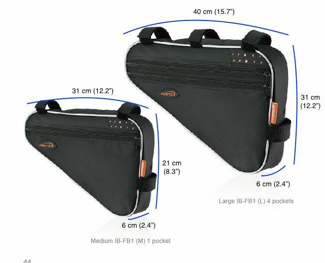 Bicycle Triangle Bag Bicycle Frame Pouch Carbon Look Reflective Trim IB ...