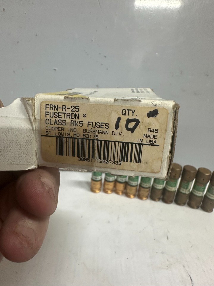 BUSSMANN FRN-R-25 (BOX OF 10) 25A/250V NOS TEST GOOD FREE SHIPPING | eBay