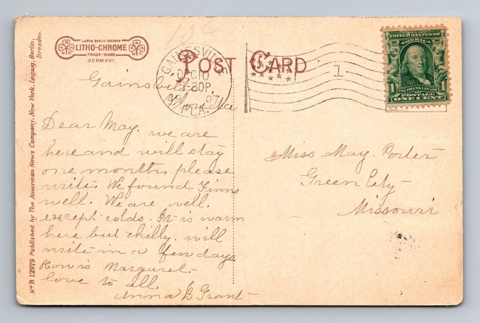 Columbus OH-Ohio, Trinity Church, c1907 Antique Vintage Souvenir ...