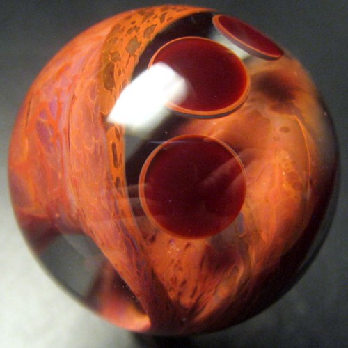 Boomwire Glass Marble 1.25" handmade contemporary art lampwork decor ...