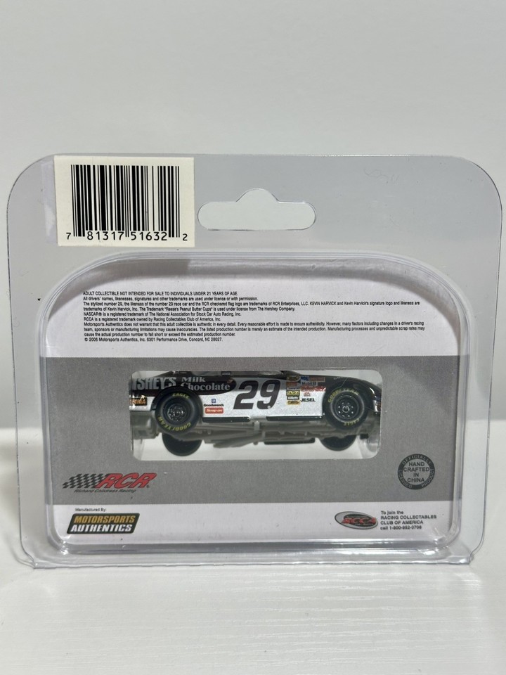 2006 Kevin Harvick #29 Hershey’s Milk Chocolate 1/64 Scale NASCAR ...