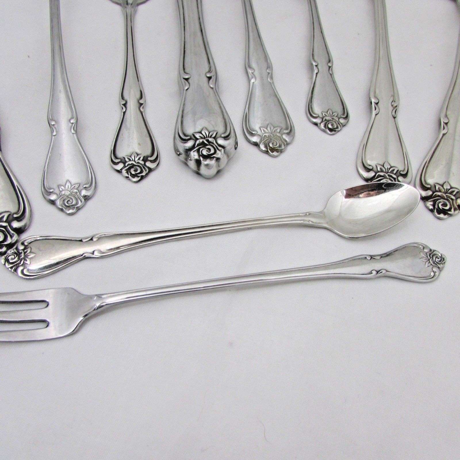 Oneida Rogers stainless flatware Arbor Rose True Rose pattern CHOICE | eBay