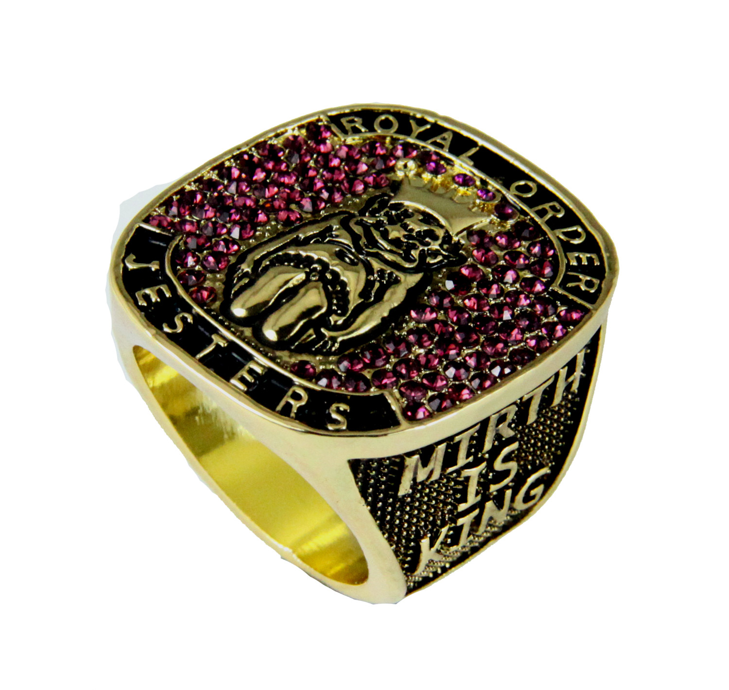 T74 Mens RoJ Royal Order of Jesters Ring Jester Biliken Mirth is King R ...