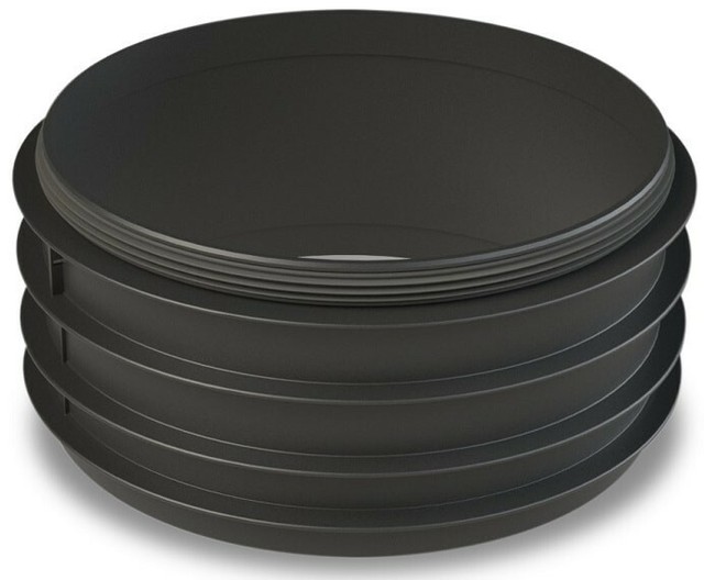 Polypipe Drain Shallow Access Chamber Riser 320mm Black UG466 for sale ...