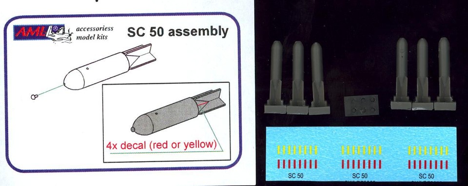 AML Models 1/72 GERMAN SC 50 BOMBS (6 Bombs) Resin Set | eBay