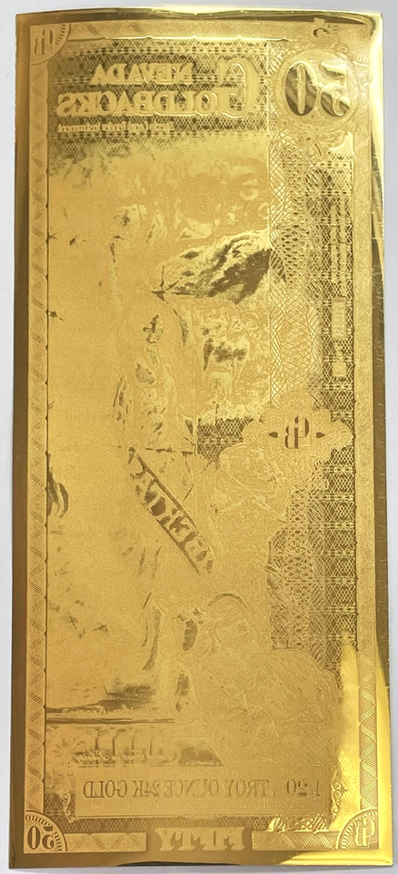 2022 GOLD AURUM NEVADA GOLDBACKS $50 NOTE 1/20th TROY OZ 24K GOLD | eBay