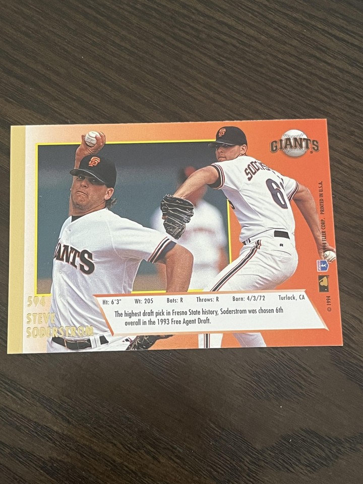 1994 Ultra #594 Steve Soderstrom | eBay