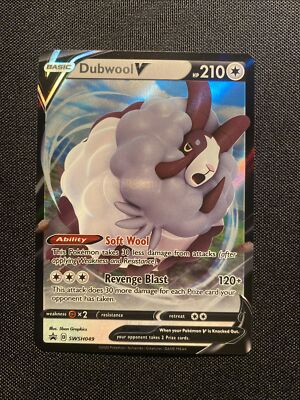 Pokémon TCG Dubwool V SWSH Black Star Promo SWSH049 Holo Promo | eBay