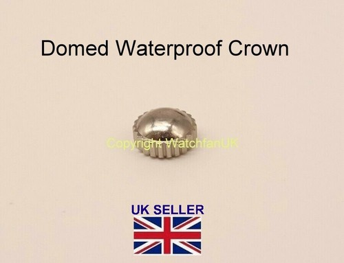Domed Waterproof Stainless Steel Watch Crown Multi Listing Tap 7 - Tap ...