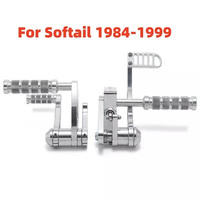 For Harley Polished Forward Controls Kit Shovelhead Big Twin Rigid ...