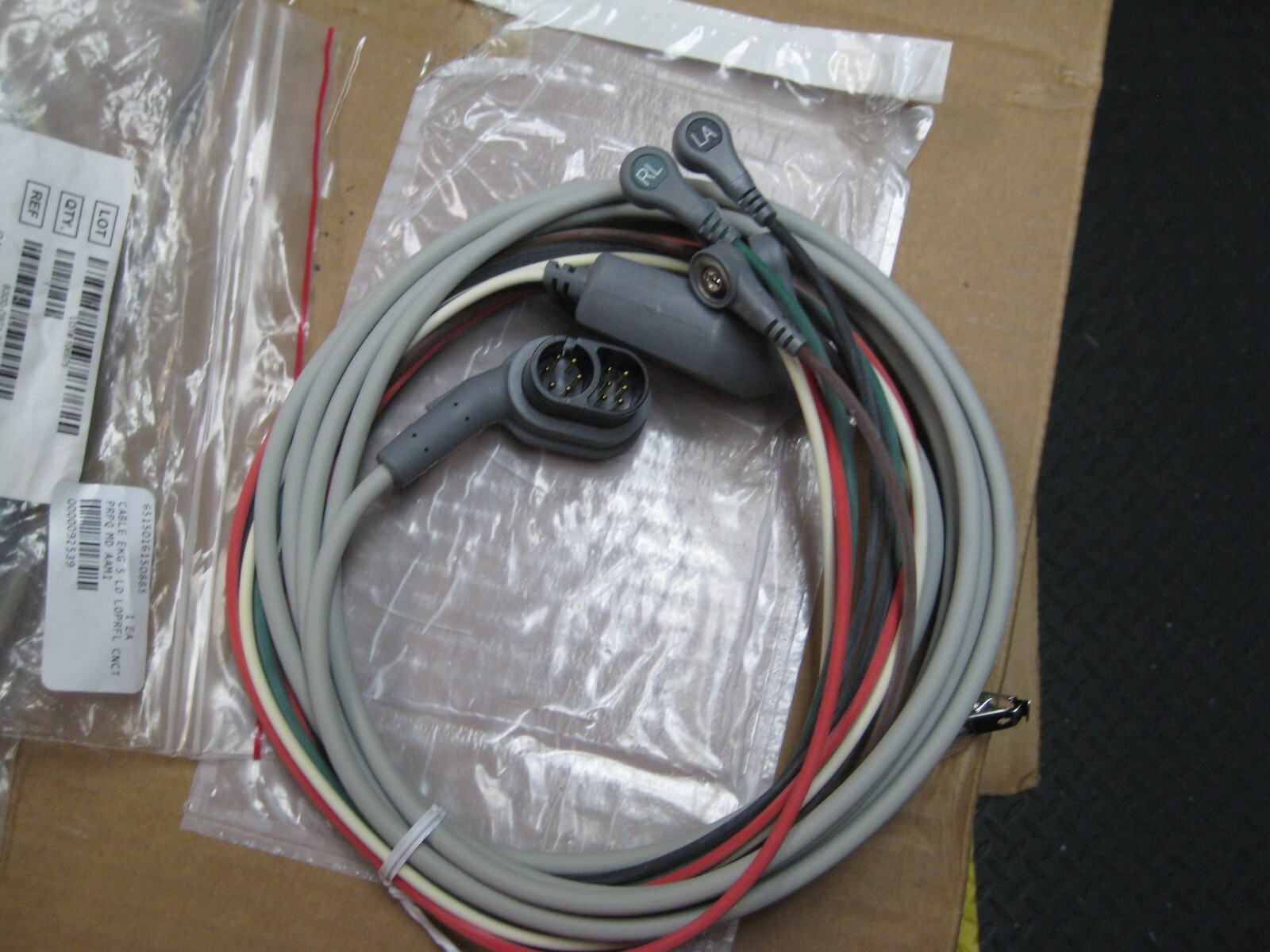 ZOLL 5 LEAD ECG/EKG CABLE AAMI ZOLL X SERIES 8300-0801-01 for sale ...