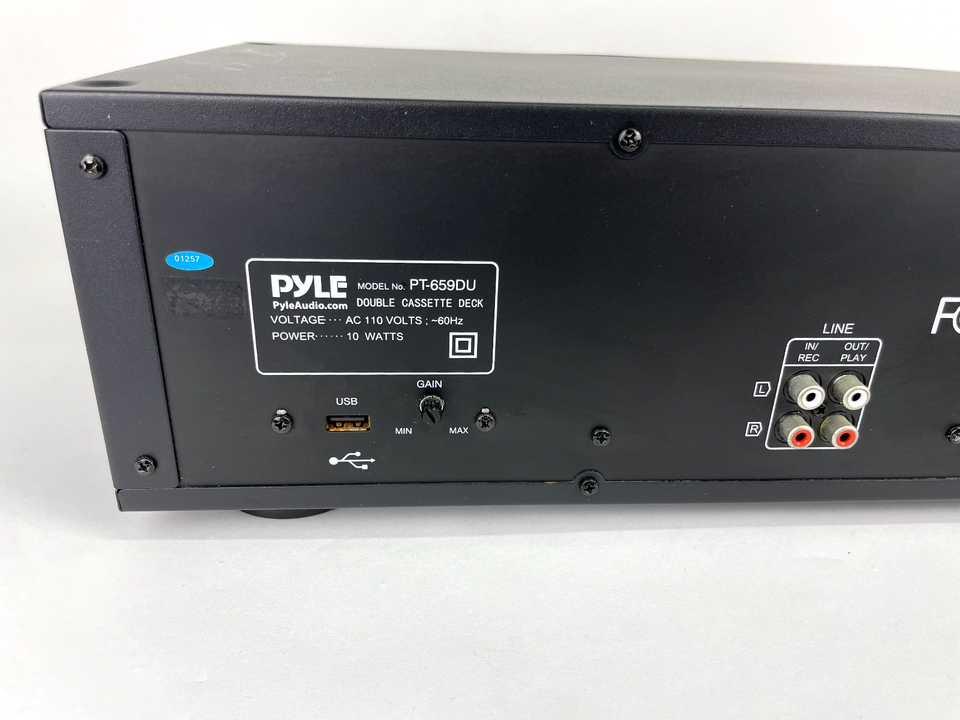 Pyle PT-659DU Dual Stereo Cassette Deck W/Tape USB to MP3 Converter ...