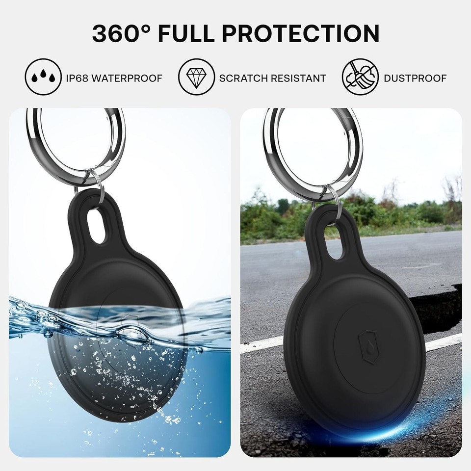 Airtag Holder Air Tag Protective Case Anti Scratch Key Chain For Apple ...