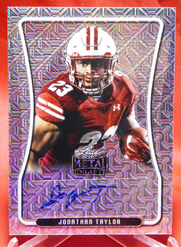 2020 Leaf Metal Draft Jonathan Taylor Portrait Silver Mojo Auto ...