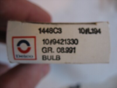 NOS GM 1962-88 Chevy Pontiac Side Marker Dash L194 12V Bulb 9421330 Qty ...