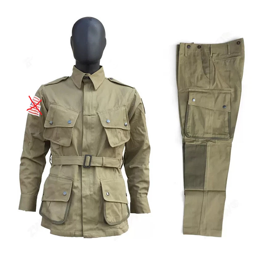 WW2 US Army Military M42 Paratrooper Officer Uniform Jacket & Pants ...