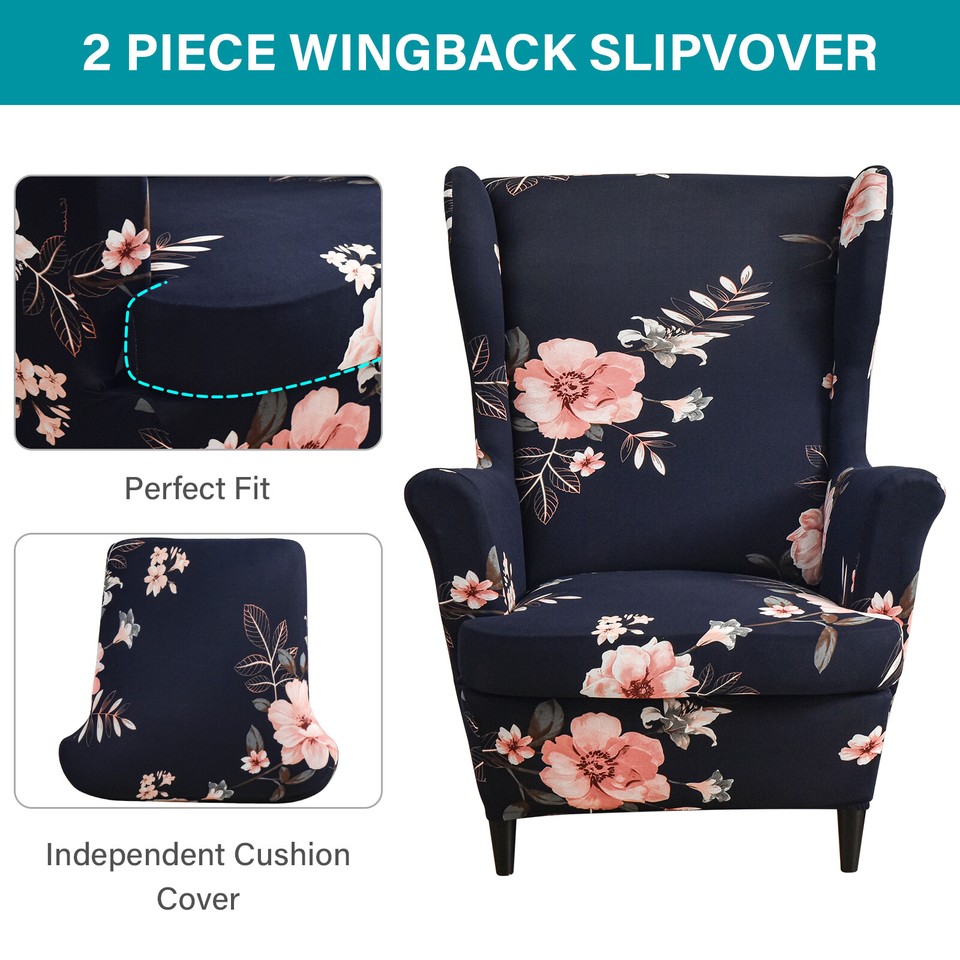 Stretch Recliner Wingback Chair Covers Wing Back Couch Seat Armchair ...