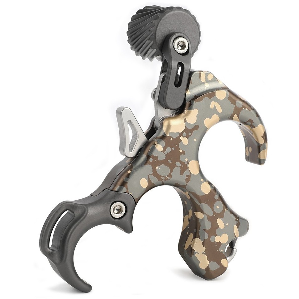 Archery Release 3 Finger Thumb Trigger Compound Bow Hunting Adjustable ...