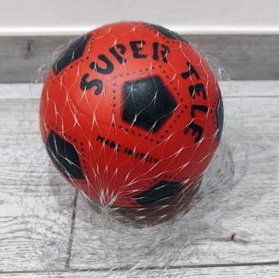 PALLONE CALCIO DA SPIAGGIA SUPER TELE ROSSO VINTAGE ANNI 70/80 NUOVO IN ...