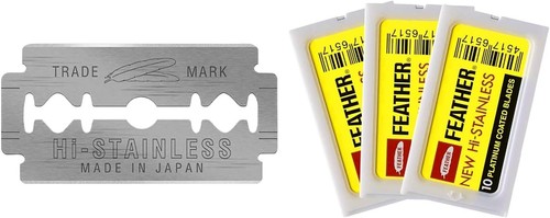 Feather Double Edge Safety Razor Blades 30 Count | eBay