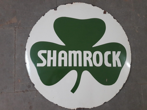 PORCELAIN SHAMROCK ENAMEL SIGN 30X30 INCHES DOUBLE SIDED | eBay