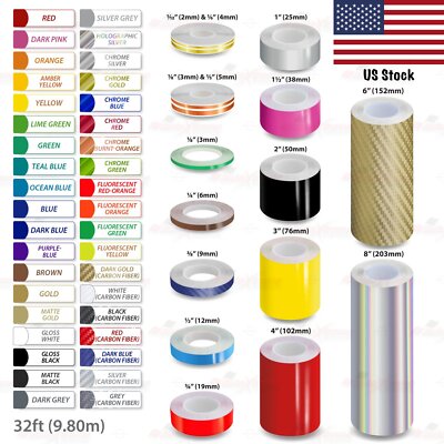 Roll Vinyl Pinstriping Pin Stripe DIY Self-Adhesive Line Car Tape Decal ...