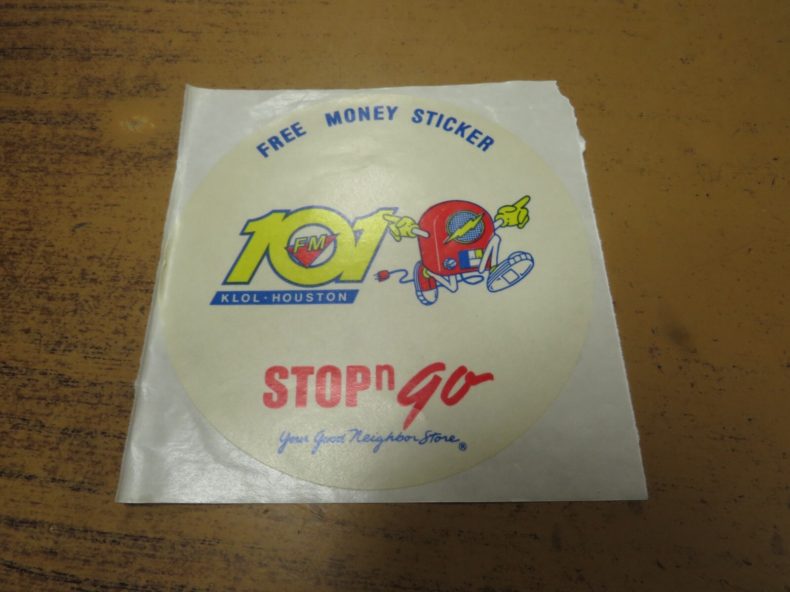 101 KLOL Free Money Stop n go Houston Radio Bumper sticker Decal ...