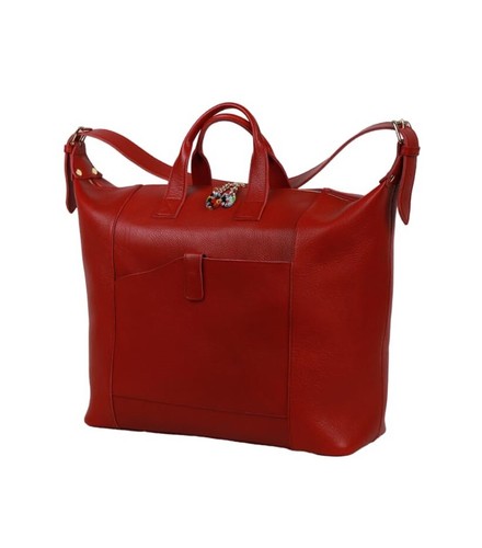 Venetian Leather Duffle Bag & Murano Glass Handmade to Order Soft ...