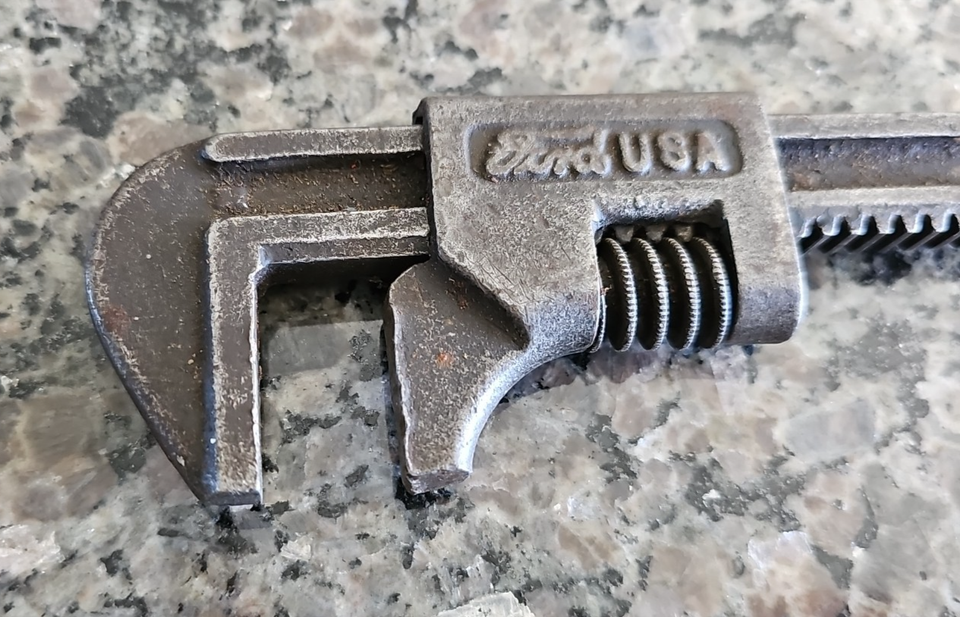 Vintage Ford 9" Adjustable Auto Wrench With Drain Plug Lug USA Large ...