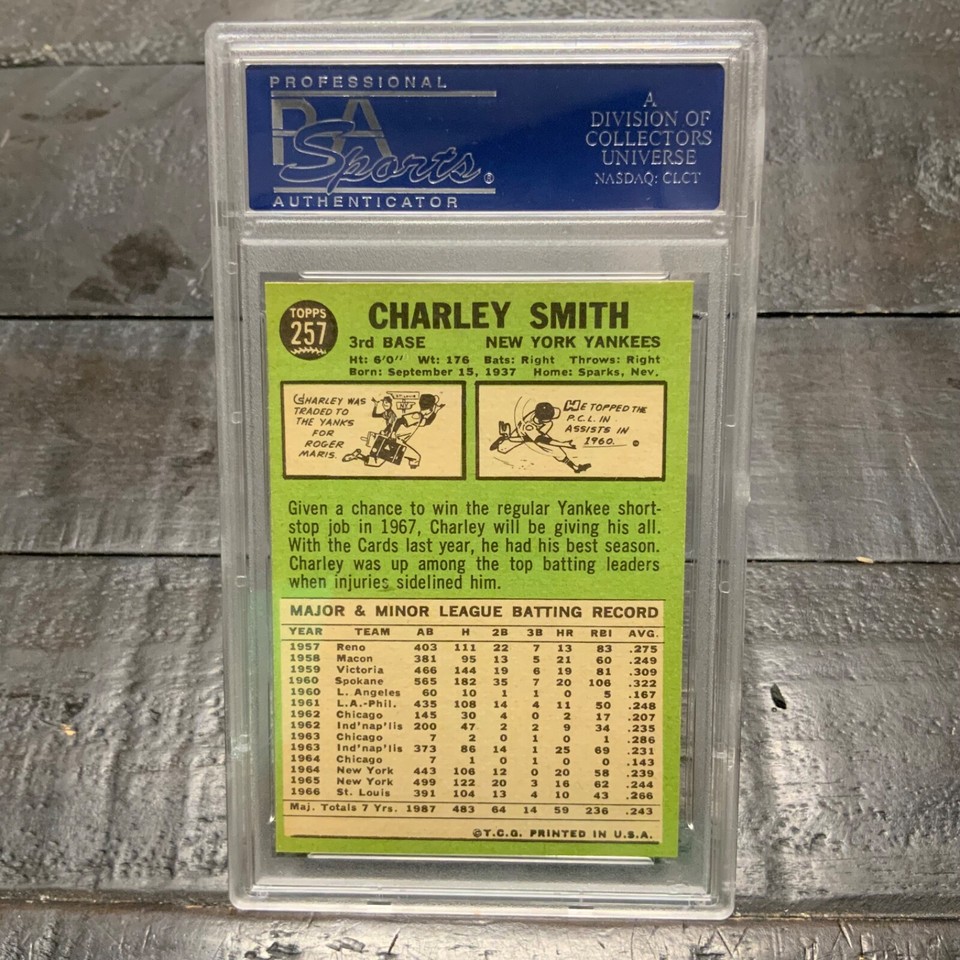 1967 Topps Charley Smith #257 *Yankees* PSA 8 NM-MT | eBay