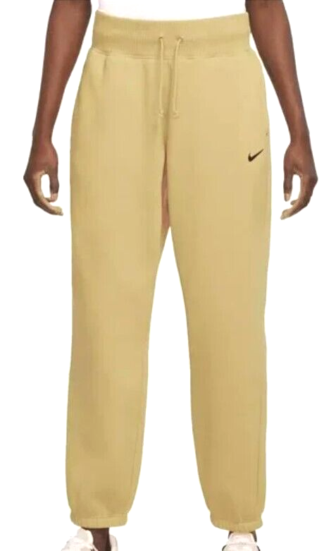 Nike Phoenix Fleece High-Waisted Sweatpants Buff Gold DQ5887-720 Women ...