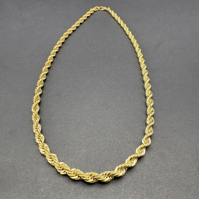 14K GS Gold Shell Surface Twisted Rope Chain Necklace 18" 4.5mm | eBay