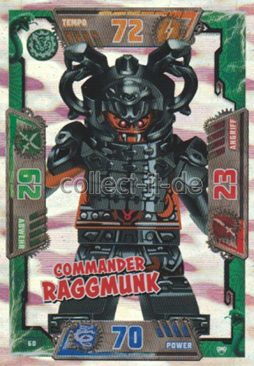 LEGO Ninjago SERIE 2 Sammelkarten - 60 - Commander Raggmunk - Schurken ...
