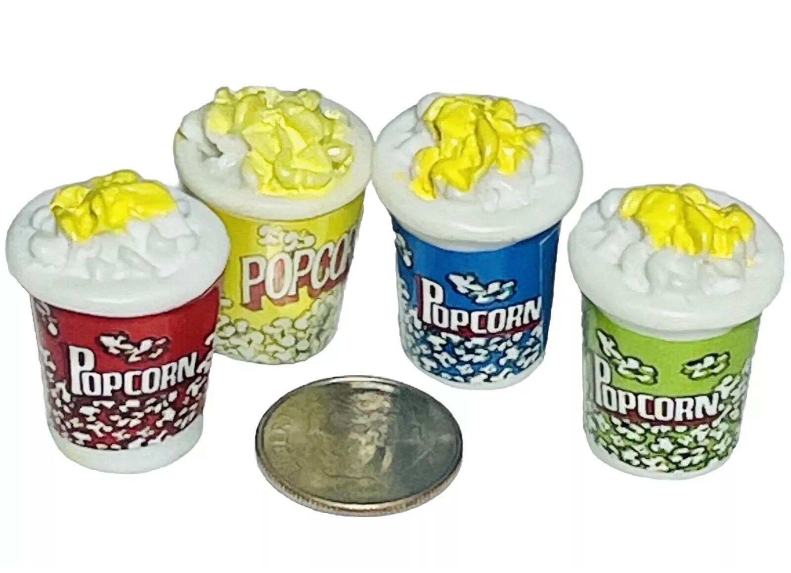 Barbi Dollhouse Miniature Food Mini Popcorn Buckets Boxes Bags Tiny Lot ...