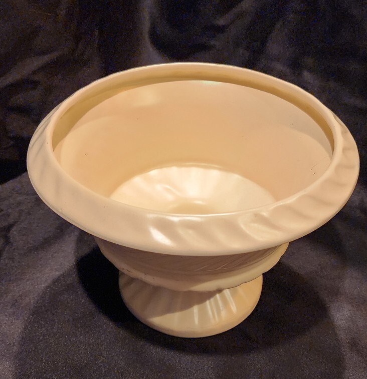 Vintage Haeger Cream Pottery Vase, Compote, Planter Stamped Haeger USA ...