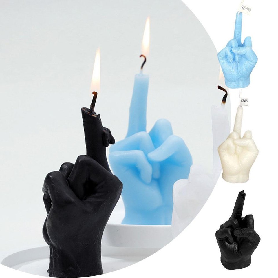 Creative Candles Middle Finger Shaped Gesture Scented Candles Durable ...