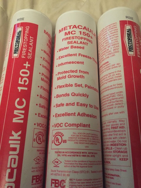 RectorSeal Metacaulk MC 150 Firecaulk Sealant 30oz 66383 Fire Stop ...