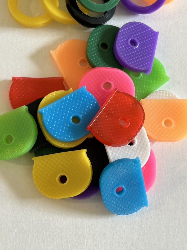 20pcs Key Cap/Ring Silicone Identifier Cover, Color Coded Key ID Tags ...