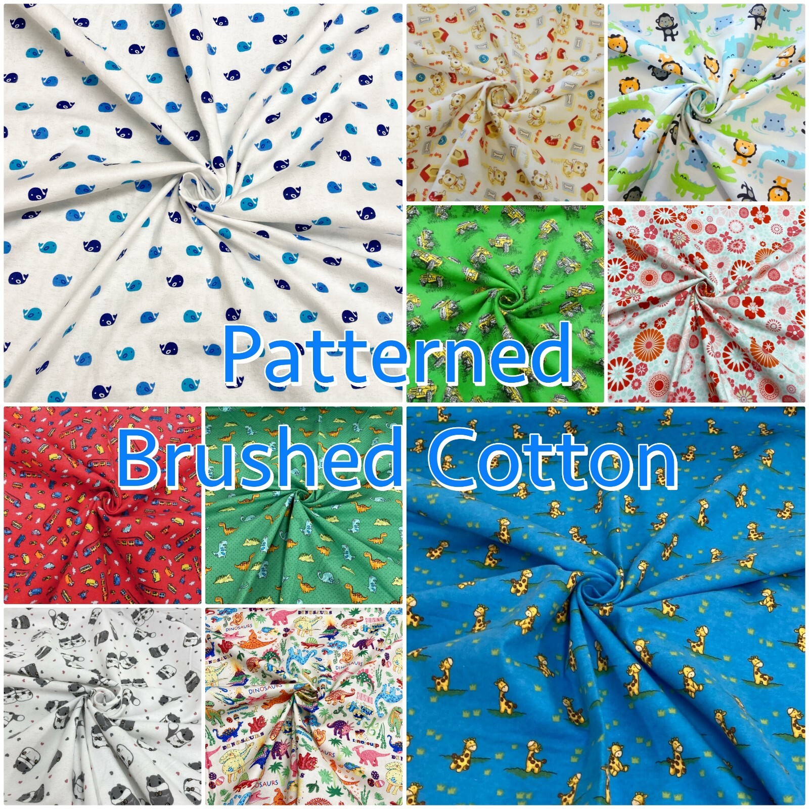Winceyette Brushed Cotton Patterned Children's Flannel Pyjama Rag Quilt ...