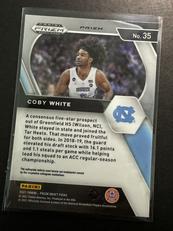 2021 Panini Prizm Draft Picks Coby White Green Prizm #35 | eBay