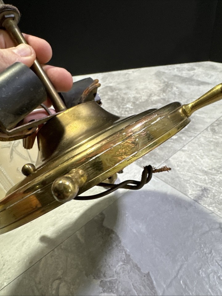 Antique Vintage 50s Nautical Ceiling Light Shade Lamp Fixture Maritime ...