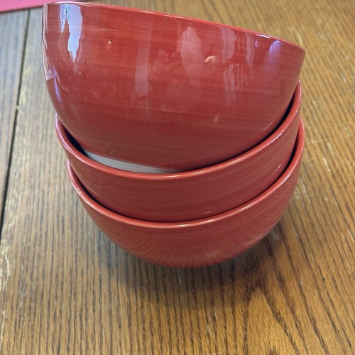Set Of 3 Home Essentials And Beyond Bowls Red | eBay