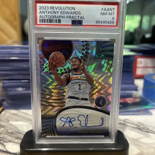 2023 Revolution Anthony Edwards Auto 02/75 Fractal PSA 8 TWolves SSP 🔥 ...