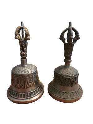 Tibetan Buddhist Meditation Brass/Bronze Finish Temple Hand Bell | eBay