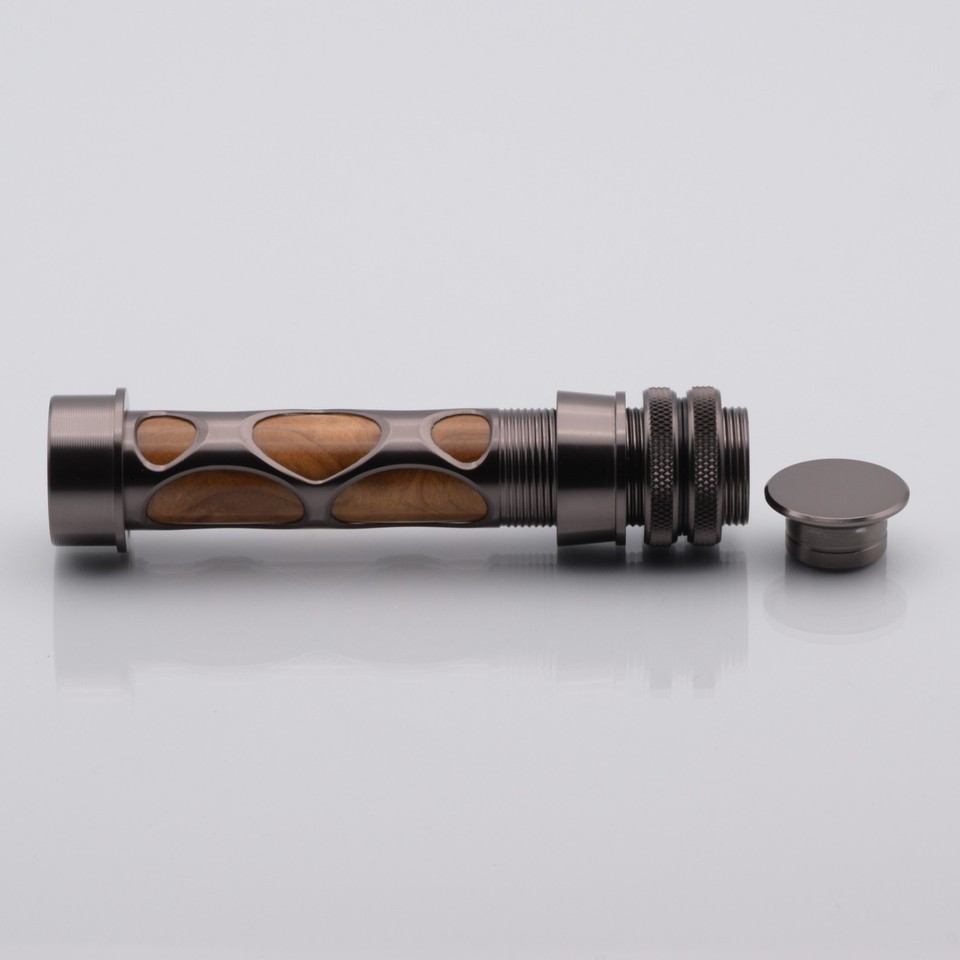 Fly Rod Reel Seat - Uplocking - Gunmetal Aluminum Hardware - Burled ...