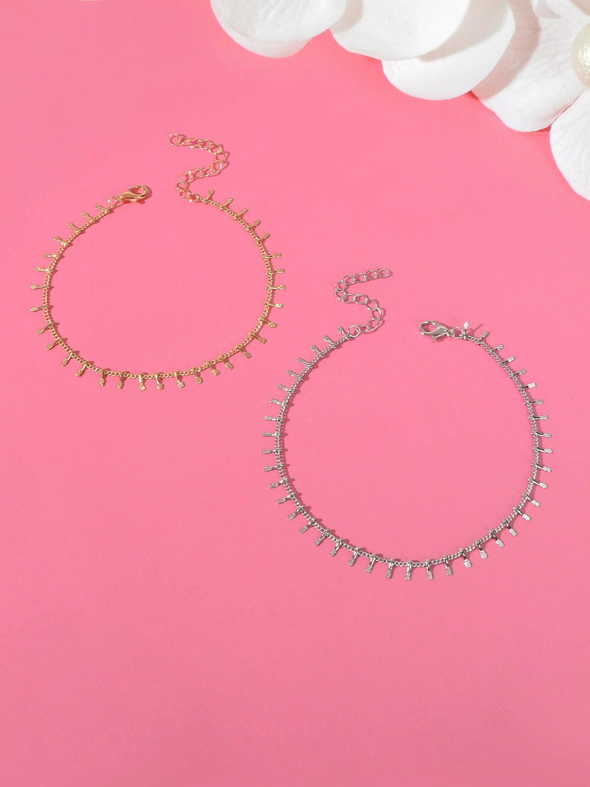 2pcs Valentine's Day Gift Beach Anklets Matching Couple Best Friend ...