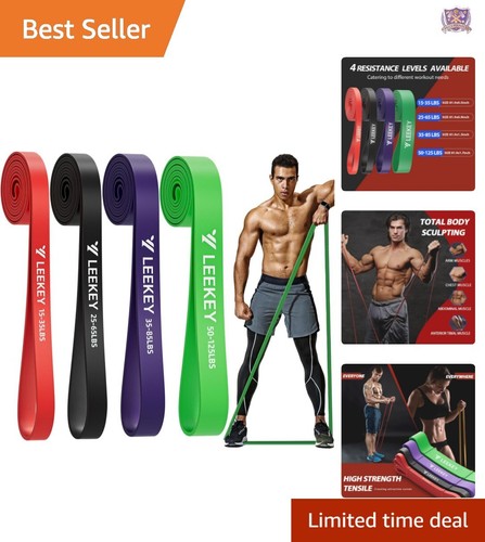 Versatile Resistance Bands Set for Home Workouts - 15-125lbs Adjustable ...
