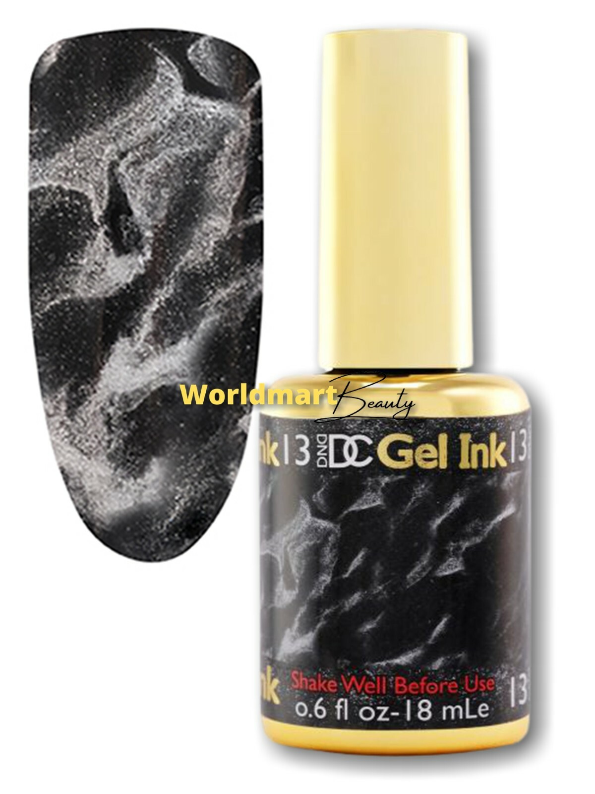 DND DC Gel Ink Marble Design UV/LED 0.6oz-18ml Gel Ink – DC13- Silver ...